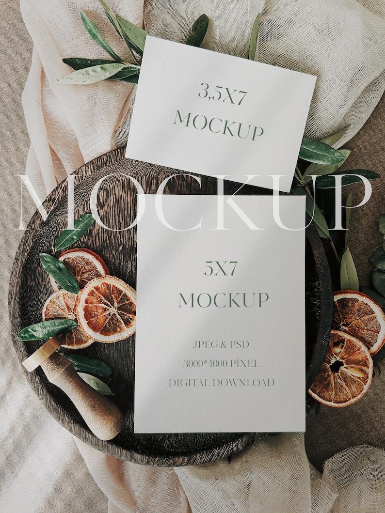 Invitation Mockup, 5x7 Invitation Mockup,wedding Stationery Mockup ...