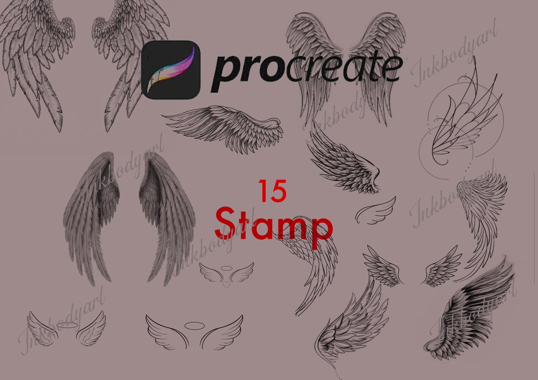 Brushes Stamp Procreate Wings Angel Wings - Etsy