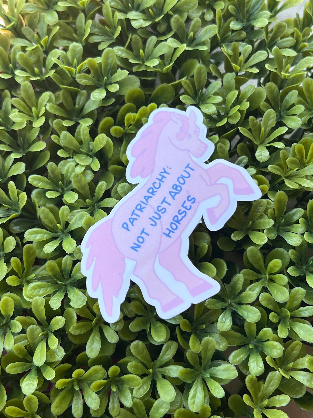 Ken Pink Horse Patriarchy Joke Sticker Barbie Movie Fan Art ...