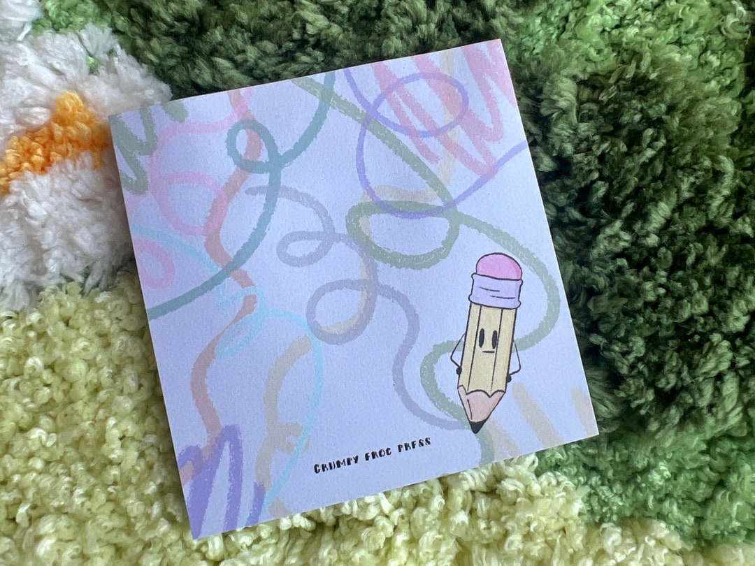 Scribble Notes - Character Sticky Note - Memo Pad - Cute Stationary - Etsy