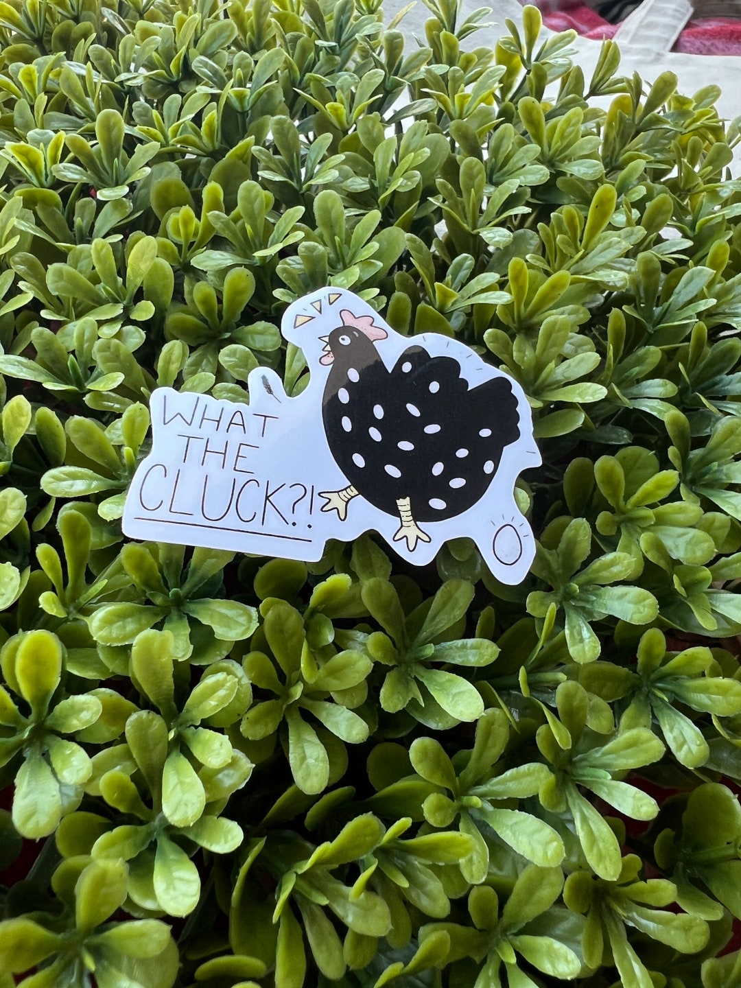 What the Cluck?! - Surprised Chicken Illustration Sticker - Relateable ...