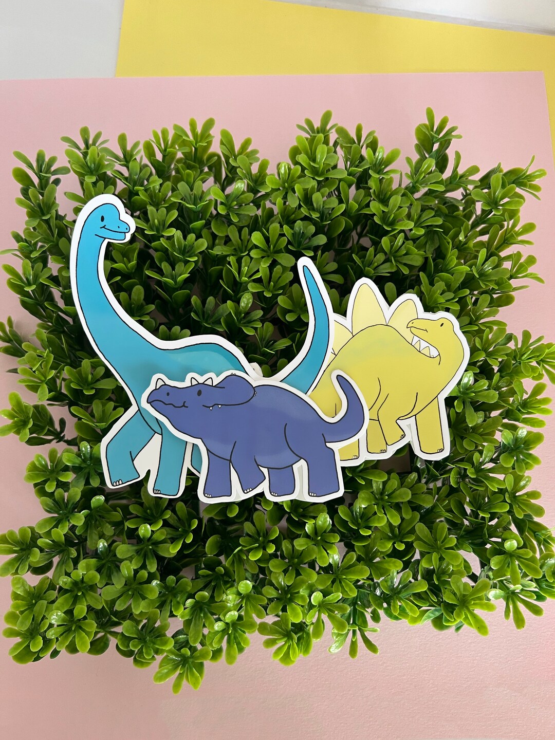 Dinosaur Sticker Pack - Cute Stegosaurus Brontosaurus Triceratops ...
