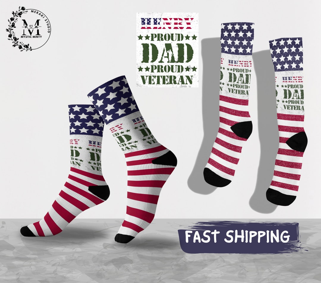 Veteran Day Christmas Gift Personalized Socks With Face Veteran Funny ...