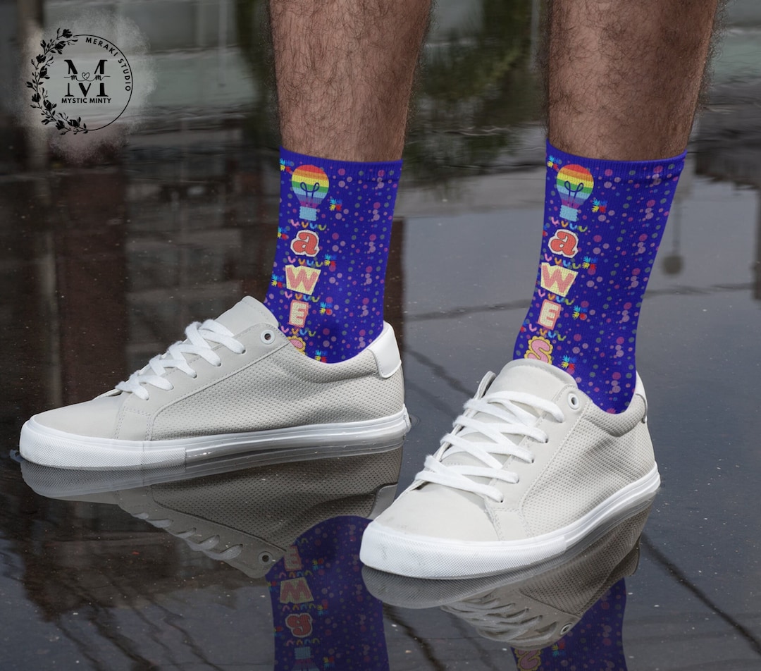 Affirmations Mom Kids Autism Socks for Her Birthday Gift for Him Unique ...