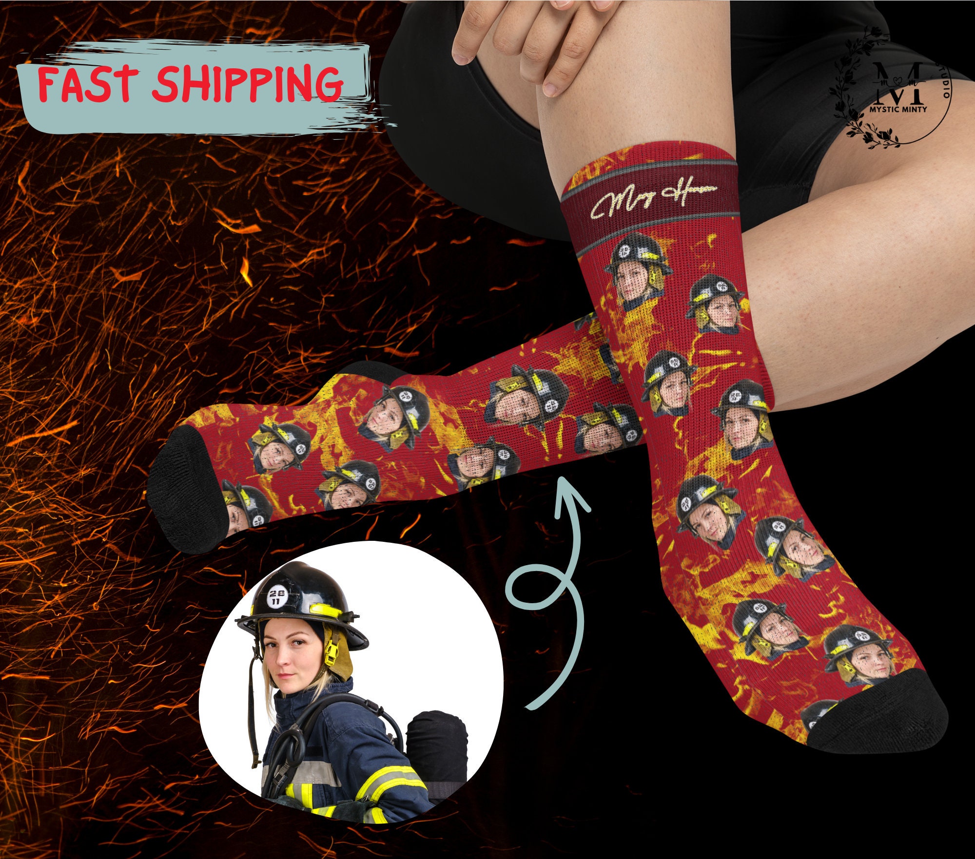 Custom Doctor Photo Socks Cute Christmas New Doctor Teacher Nurse ...