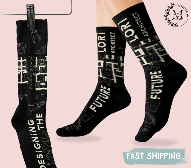 Custom Architect Gift Socks Personalized Gifts for Architect Custom ...