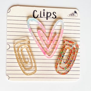 Heart Acrylic Paper Clips, Back to School Supplies, Teacher Classroom ...
