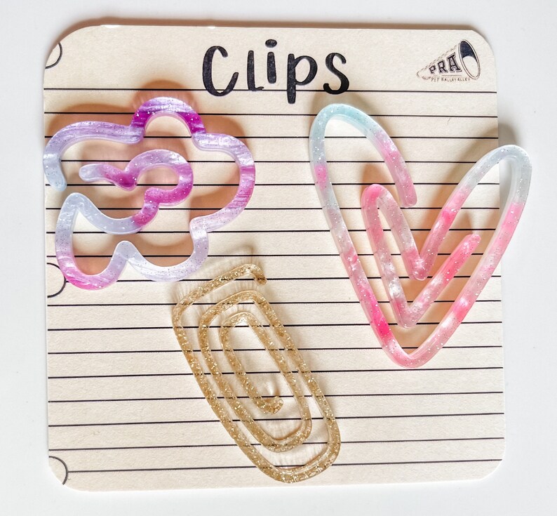Cute Acrylic Paper Clips, Back to School Supplies, Teacher Classroom ...