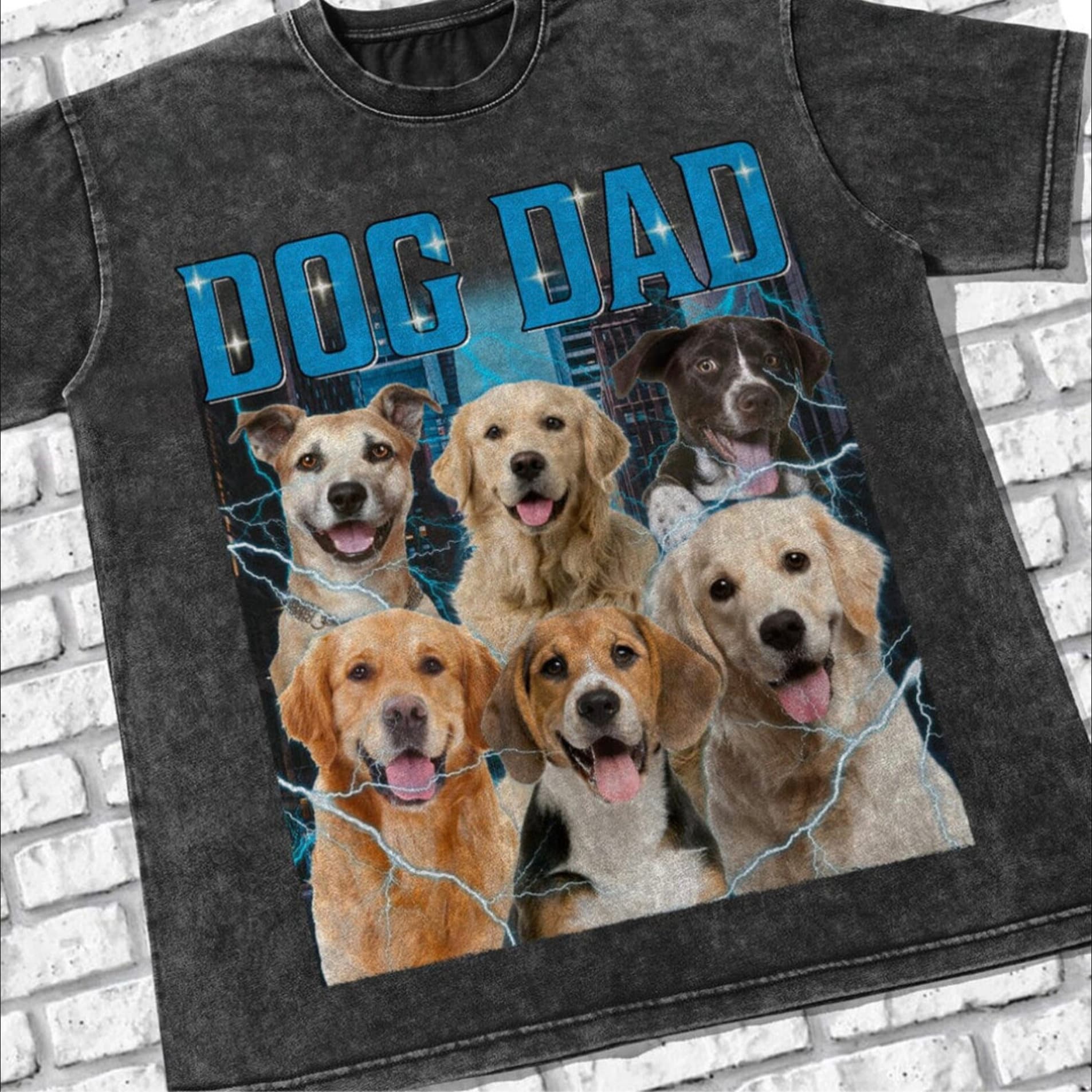 Custom Dog Photo And Retro Style Bootleg Shirt sold by Metaphoric Fief ...