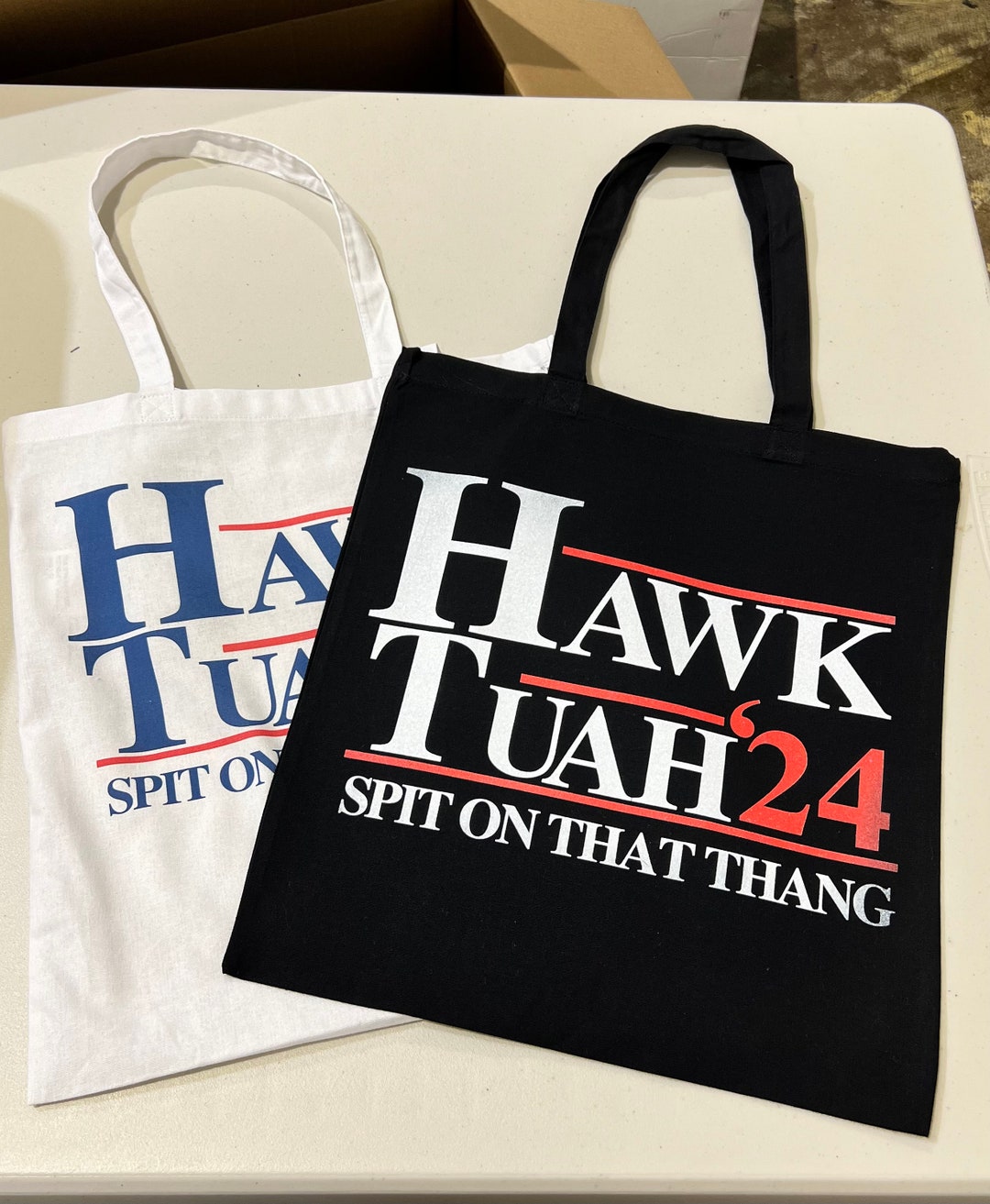 Hawk Tuah Spit on That Thang 2024 Hawk Tuah Tote Bag Election Bag ...