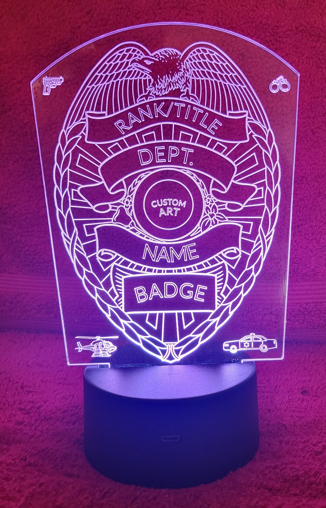 Custom Acrylic Laser Engraved LED Award/plaque - Etsy