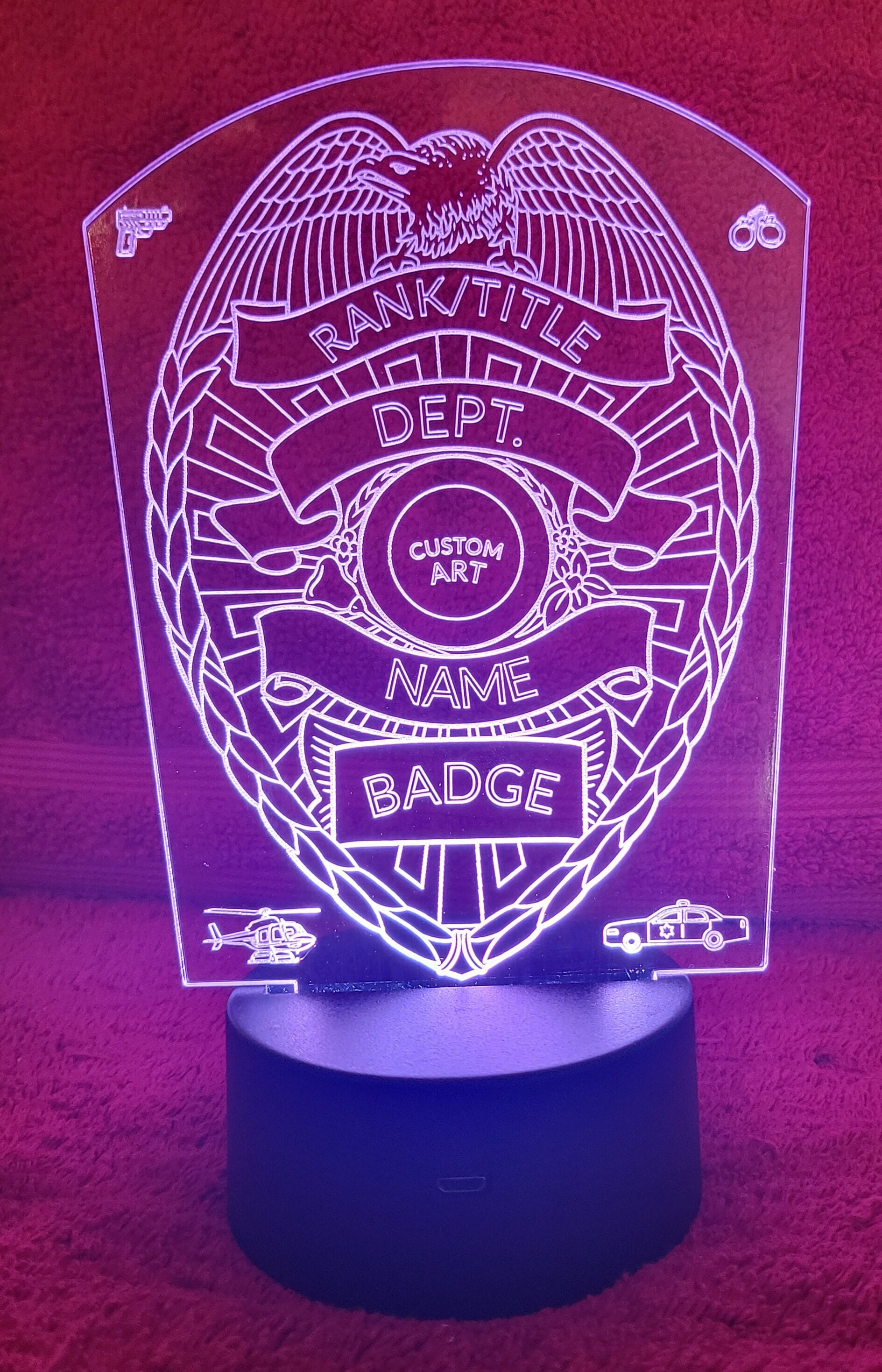 Custom Acrylic Laser Engraved LED Award/plaque - Etsy