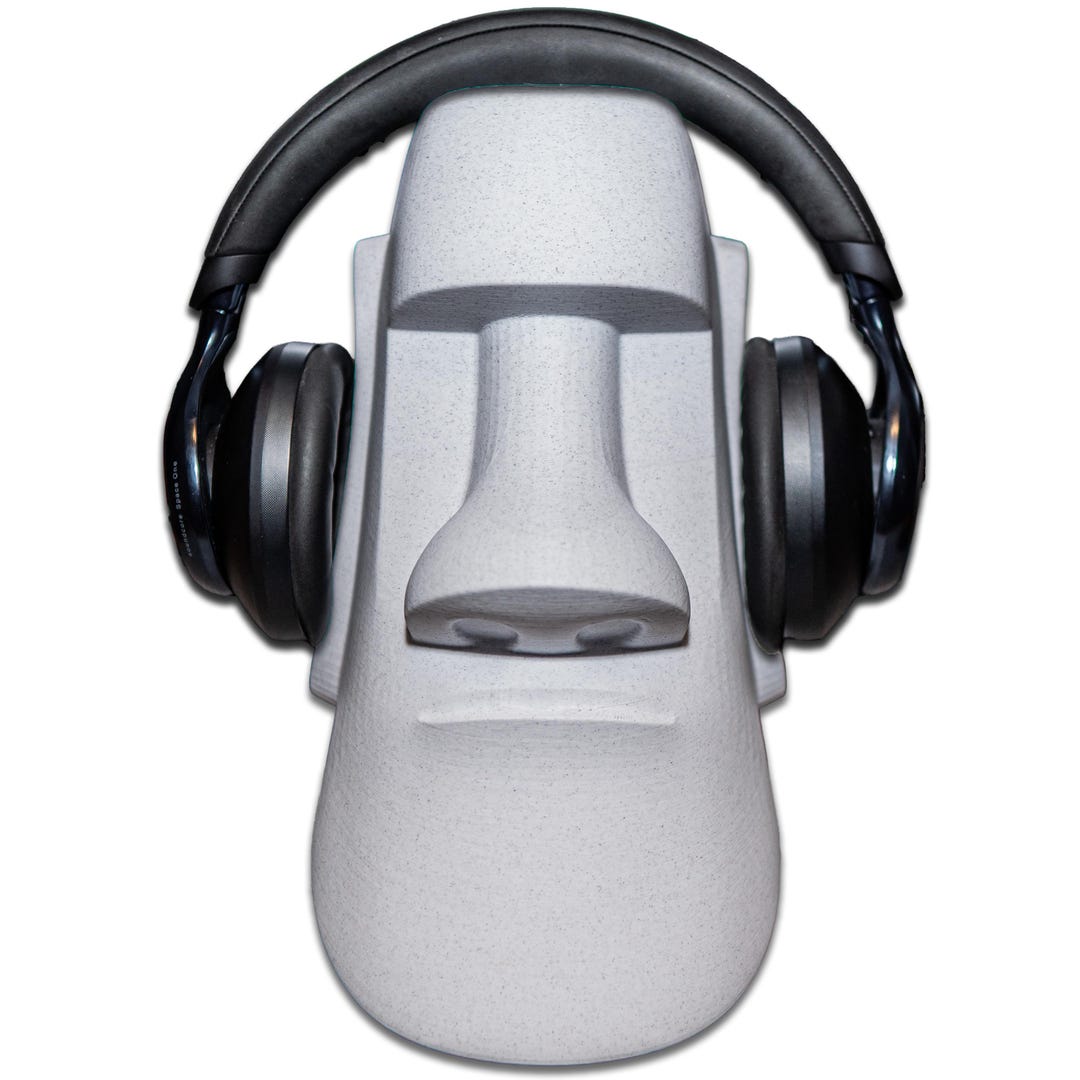 Moai Statue Headphone Holder, Headphone Stand, Headphones, Office ...