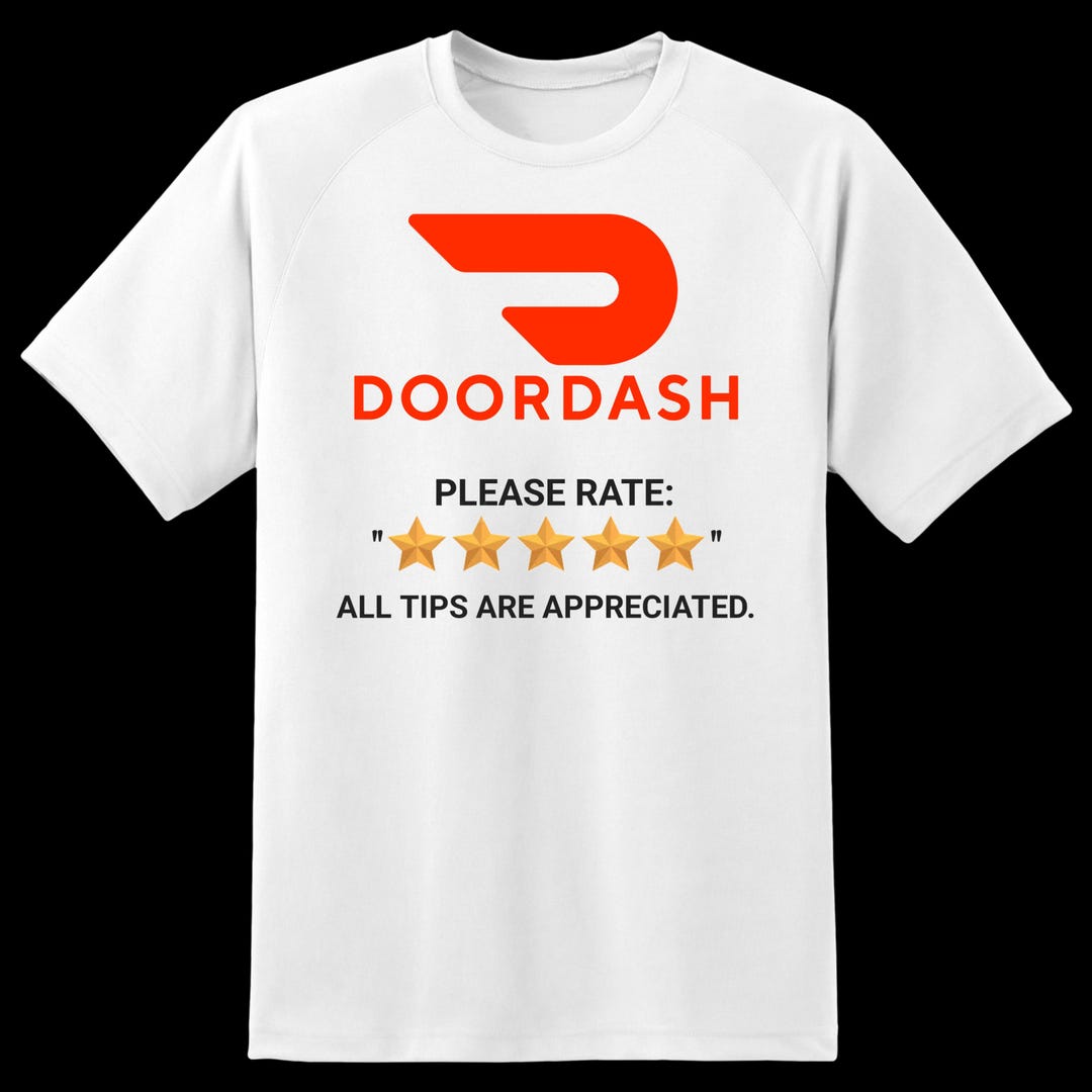 Doordash Dasher Shirt for Door Dash Driver Doordash Themed White T ...