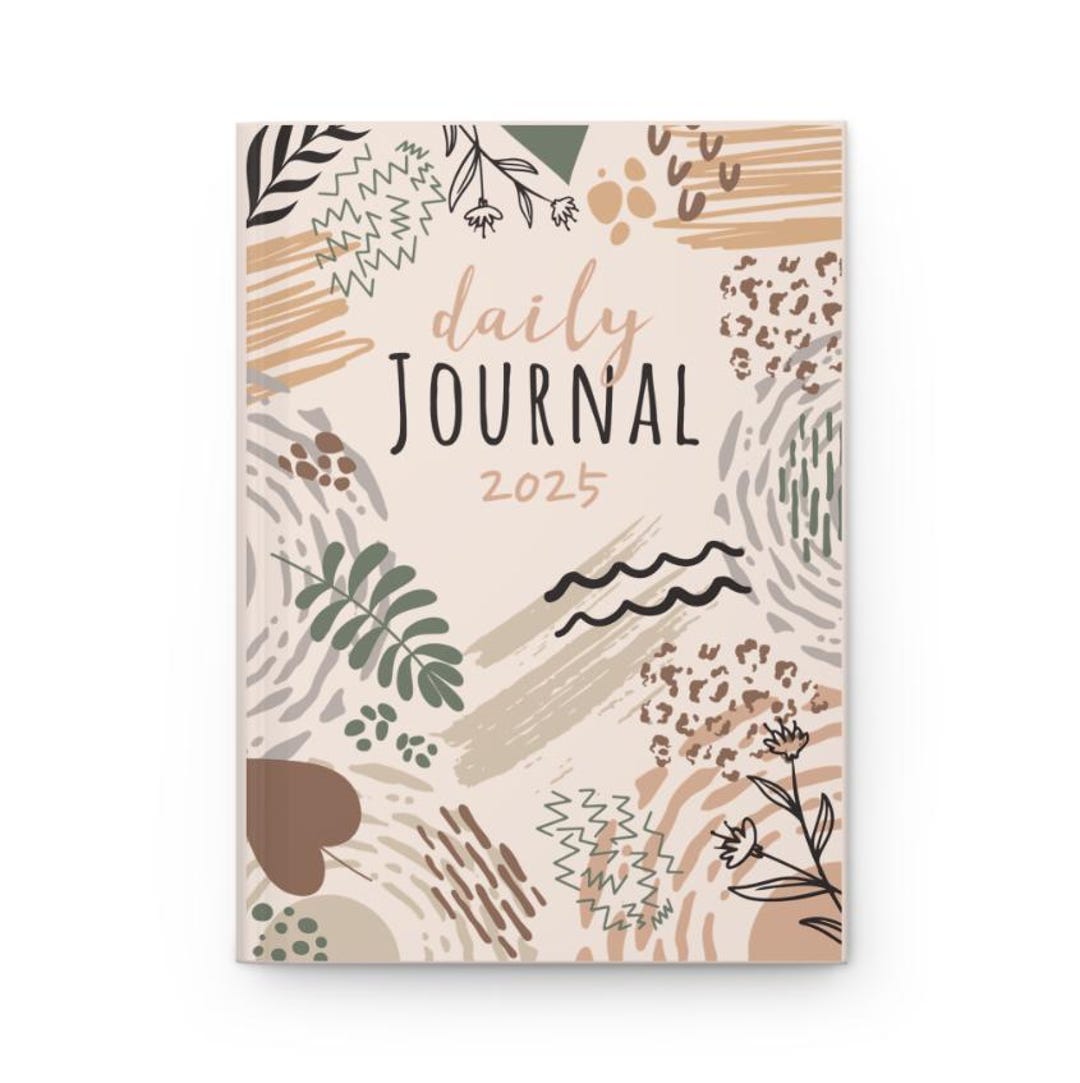 2025 Artsy Daily Journal, Matte Hardcover Notebook for Writing, Planner ...