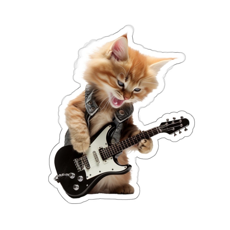 Guitar Cat - Etsy
