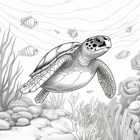 Disegno Tartaruga Marina Da Colorare Tartarughe Marine Disegni Da
