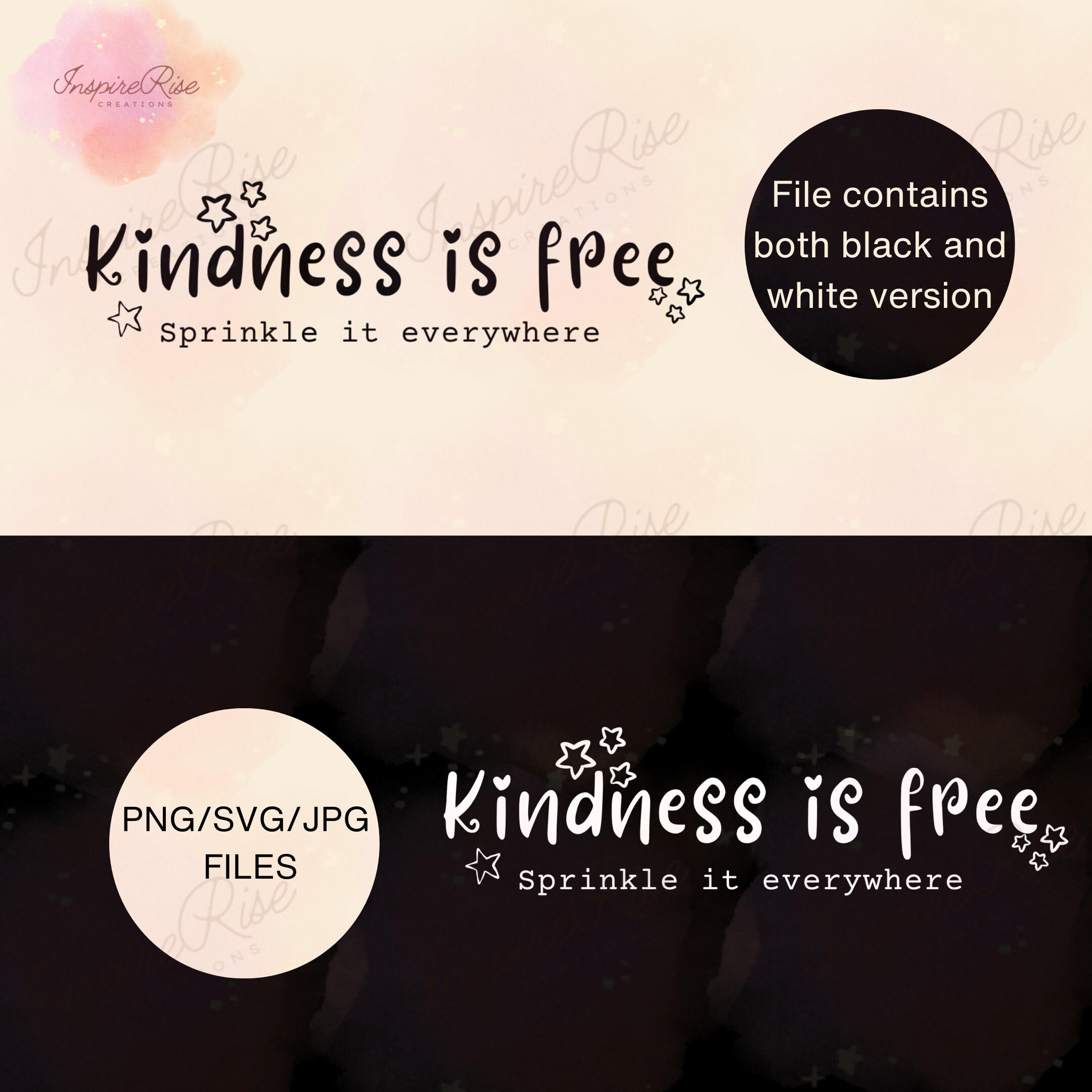 Kindness Svg Positive Quotes Png Motivational Quotes Svg - Etsy