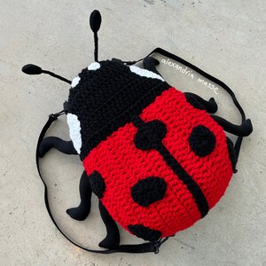 Ladybug Backpack Pillow Crochet Sewing Pattern Alexandria Masse - Etsy