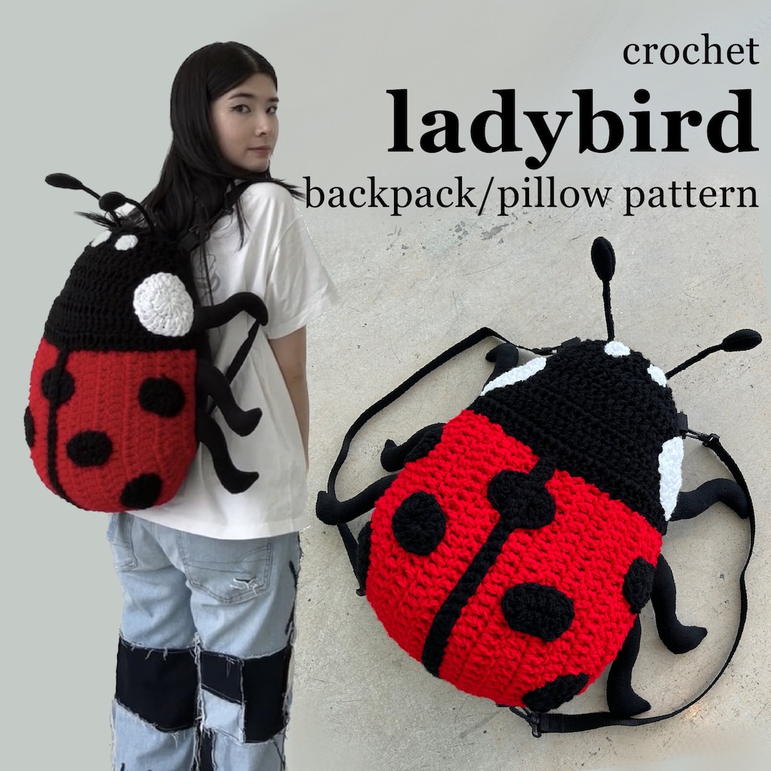 Ladybug Backpack Pillow Crochet Sewing Pattern Alexandria Masse - Etsy