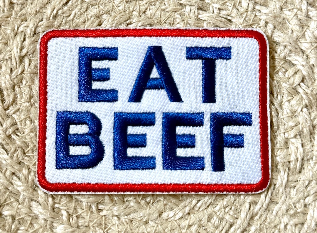 Trucker Hat Patches, All American, Eat Beef, Embroidery Patch, Iron On ...