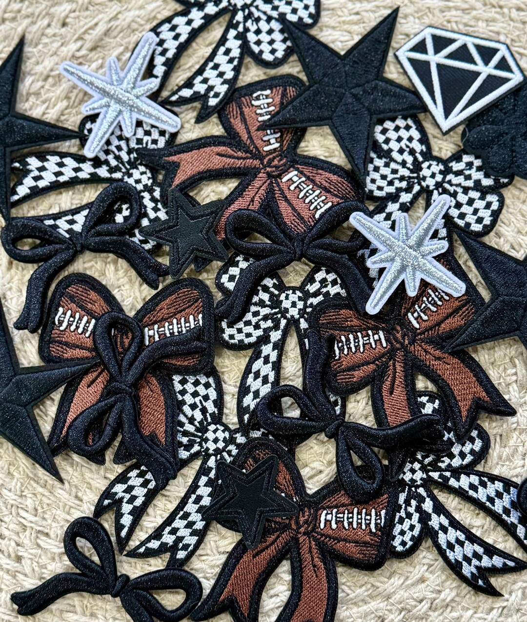 Bow Trucker Hat Patches, Filler Patches, Embroidery Patch, Iron On, Sew On, Patches for Bag ...