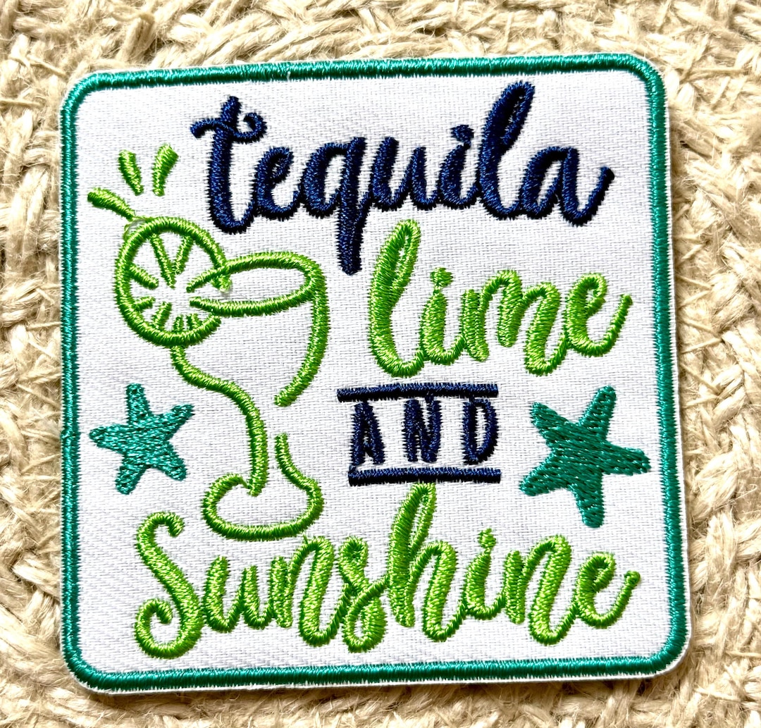 Alcohol Patch, Trucker Hat Patches, Tequila Lime and Sunshine ...