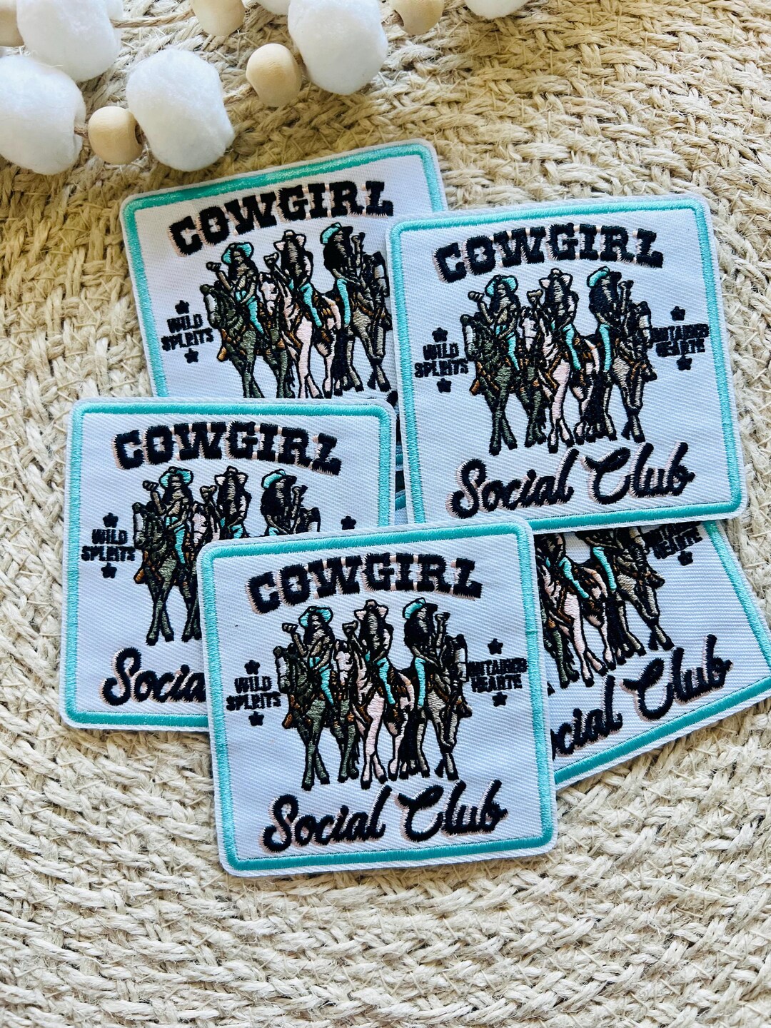 Trucker Hat Patches, Cowgirl Social Club, Embroidery Patch, Iron On ...