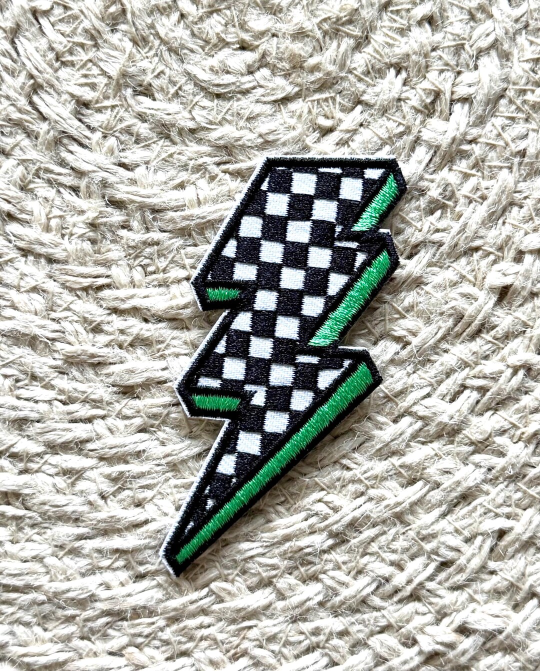 Trucker Hat Patches, Lightning Bolts, Black and White, Embroidery Patch ...