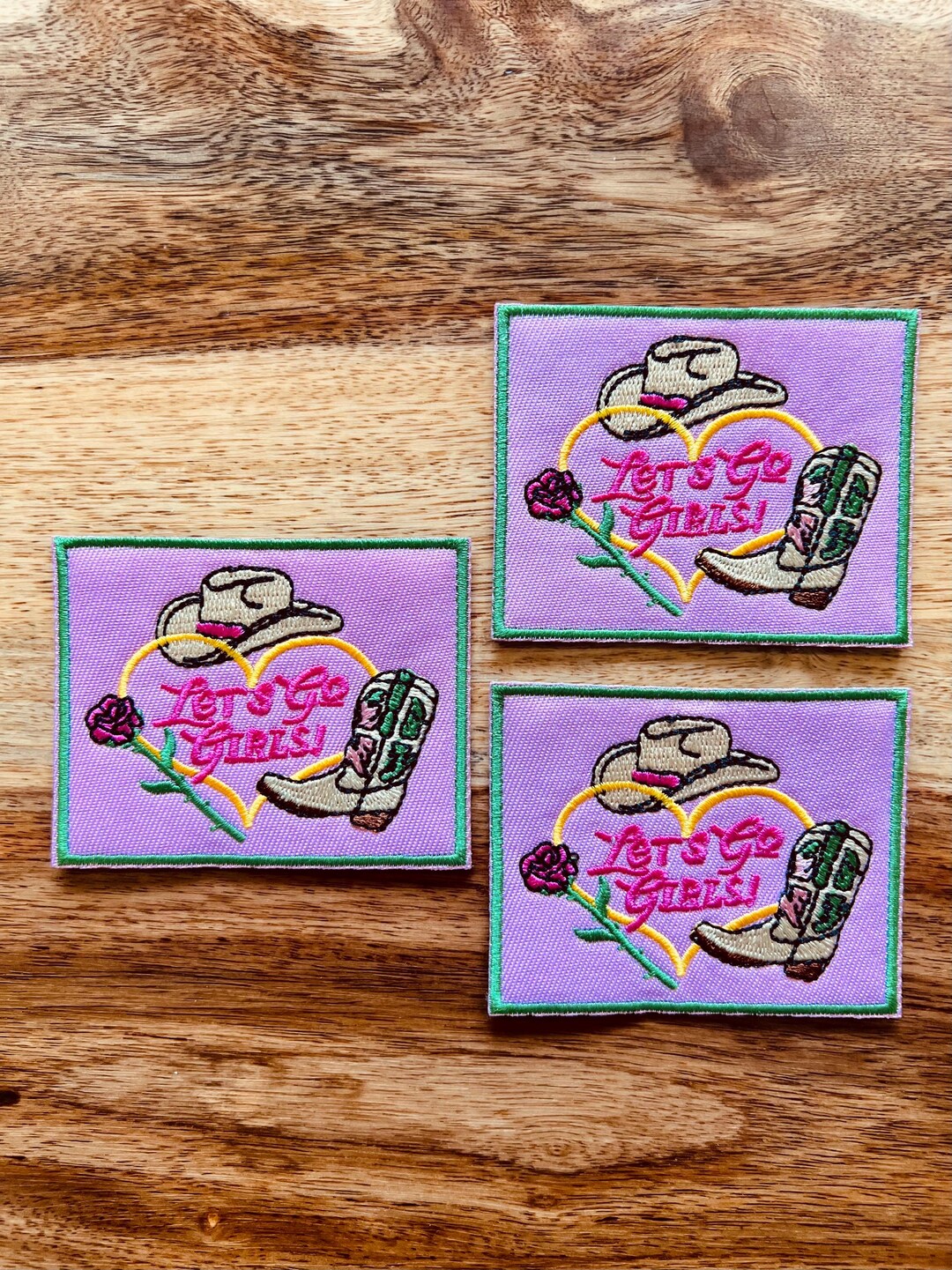 Pink Trucker Hat Patches, Lets Go Girls, Western, Cowboy, Music ...