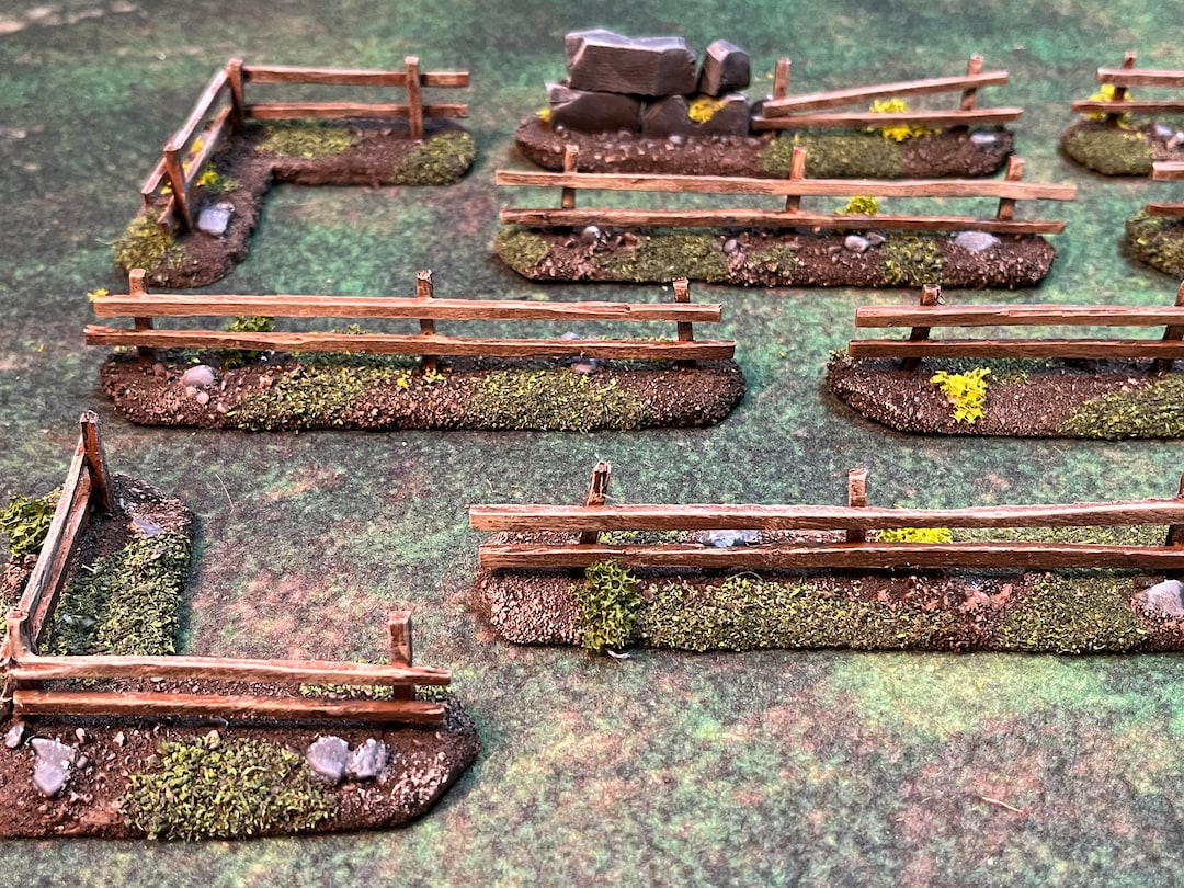 Wargame Terrain Wooden Fences Set Warhammer Frostgrave - Etsy UK