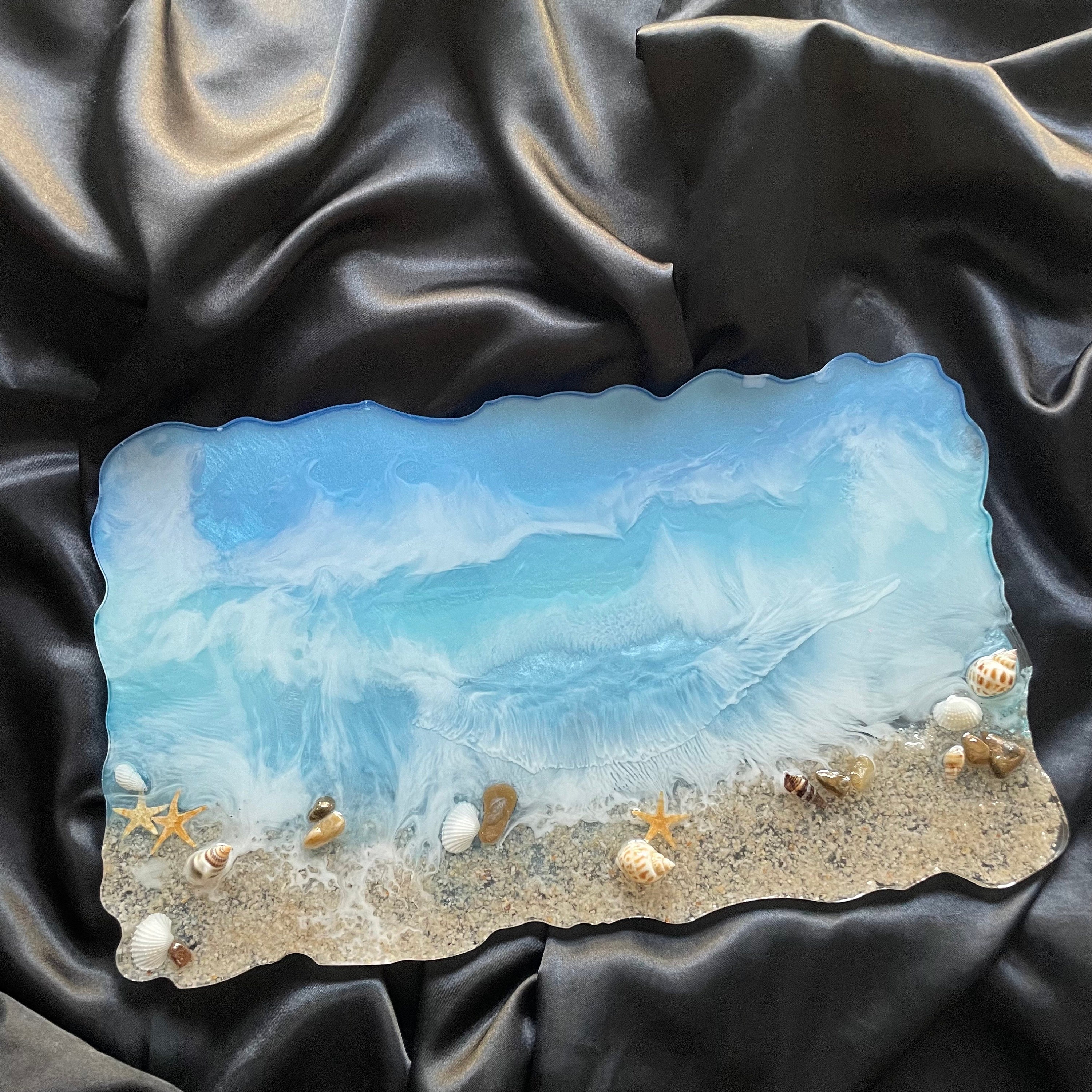Sea-themed Decorative Resin Trays, Coasters and Stand - Etsy