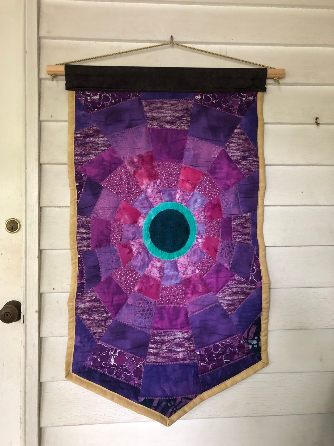 Dark Pearl Patchwork Wall Banner - Etsy