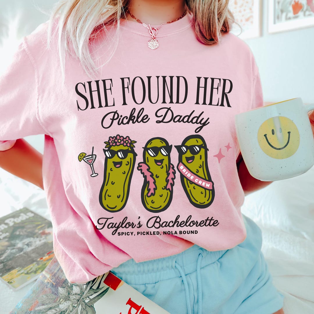 Customizable Pickle Bachelorette T-shirt: Funny Bride Crew Tee - Etsy