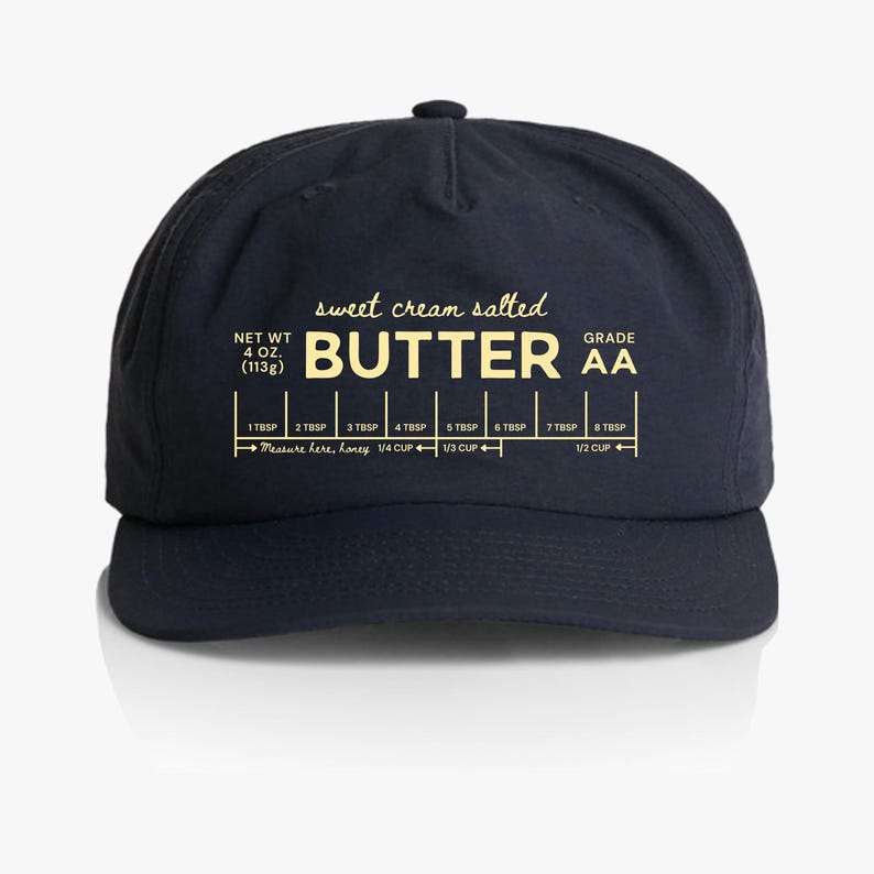 Butter Hat, Foodie Hat, Sweet Cream Salted Butta, Baking Gift, Cooking & Grill Dad Cap, Butter ...