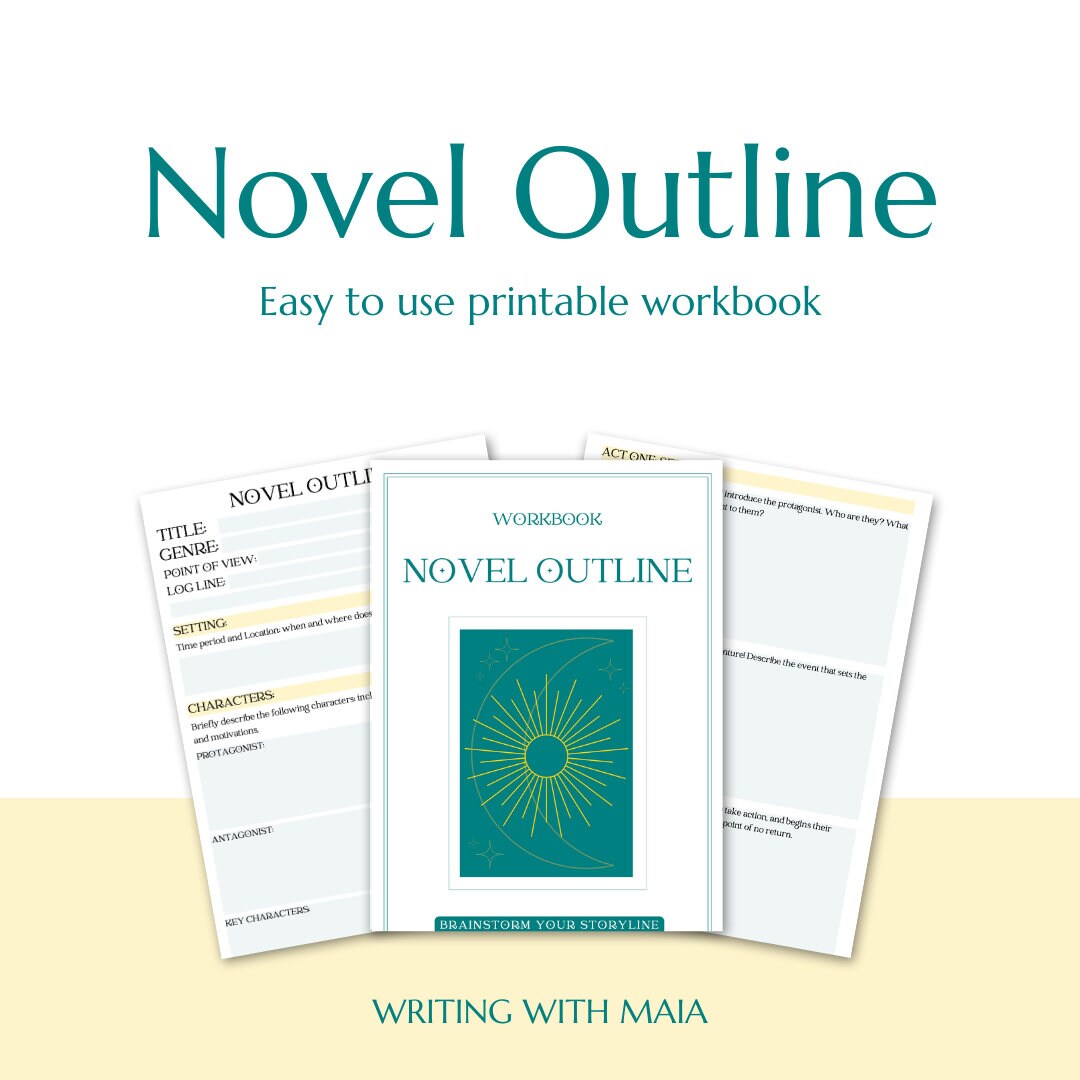 Write Your Novel: Outline Workbook for Authors, Novel Planner, Writing ...