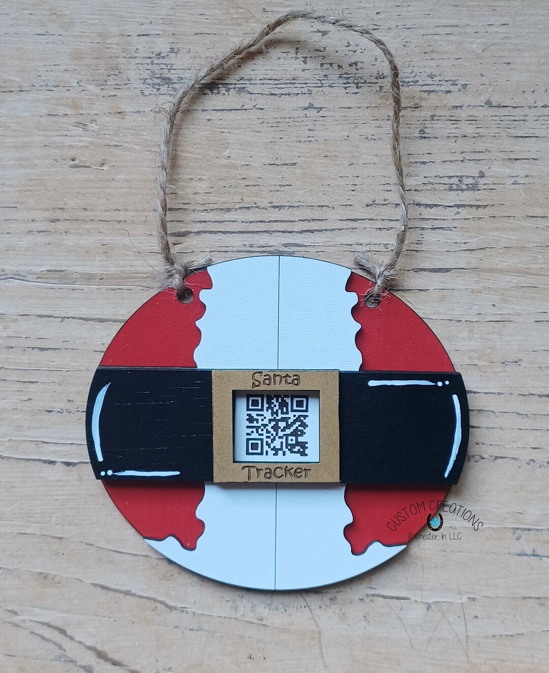 SVG Laser Cut File Santa Tracker Christmas Ornament Digital Download of ...