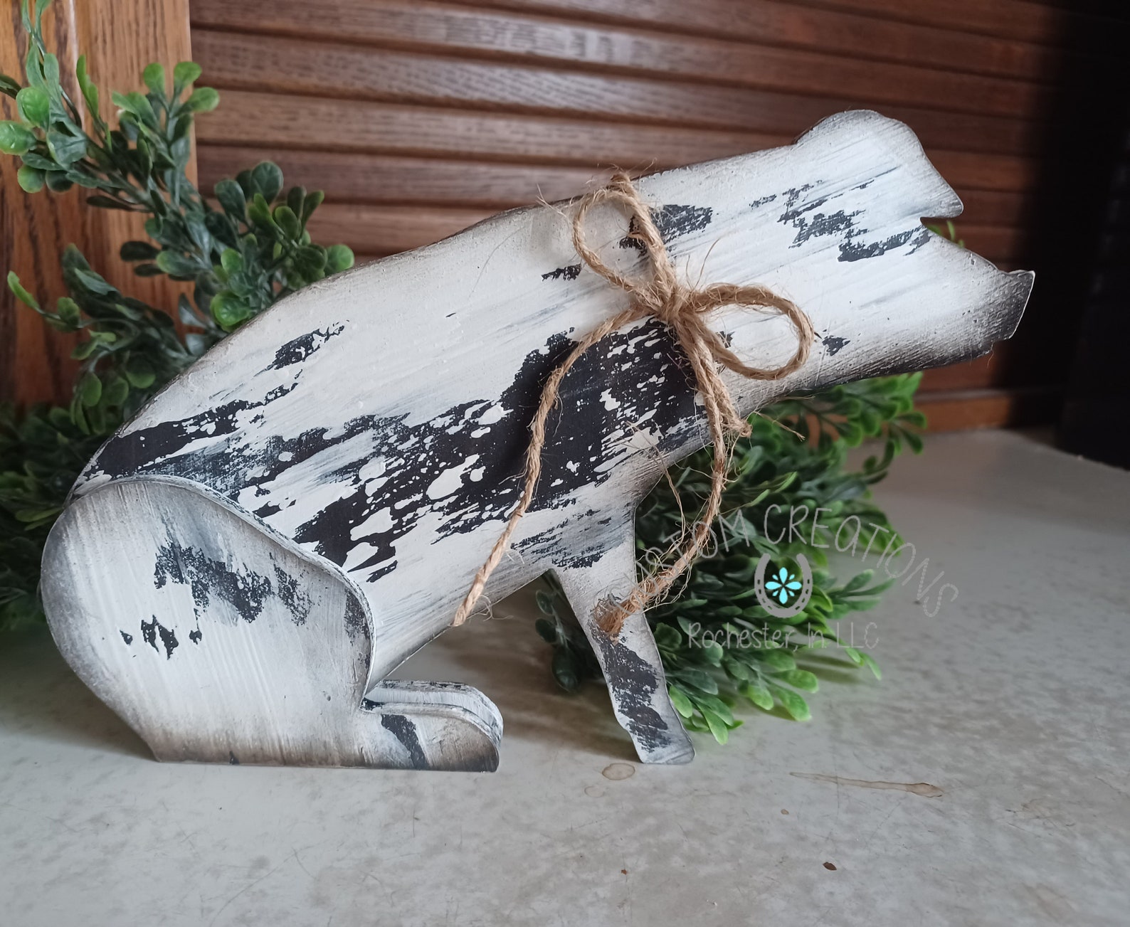 SVG Laser Cut File Pig Farm Animal Shelf Sitter Rustic Country ...
