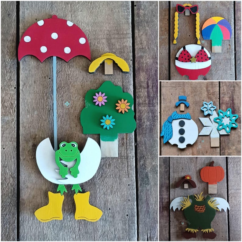 SVG Laser Cut File BUNDLE Desk Goose Interchangeable Seasonal Outfits ...