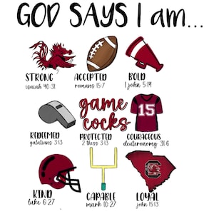 God Says I Am College Football - Etsy