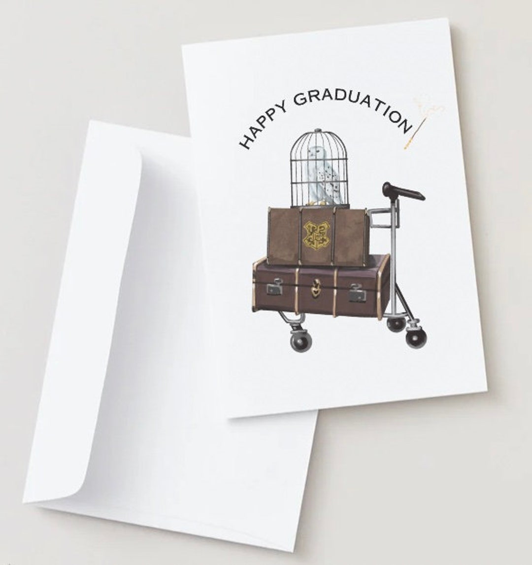 Hogwarts Graduation Card - Etsy