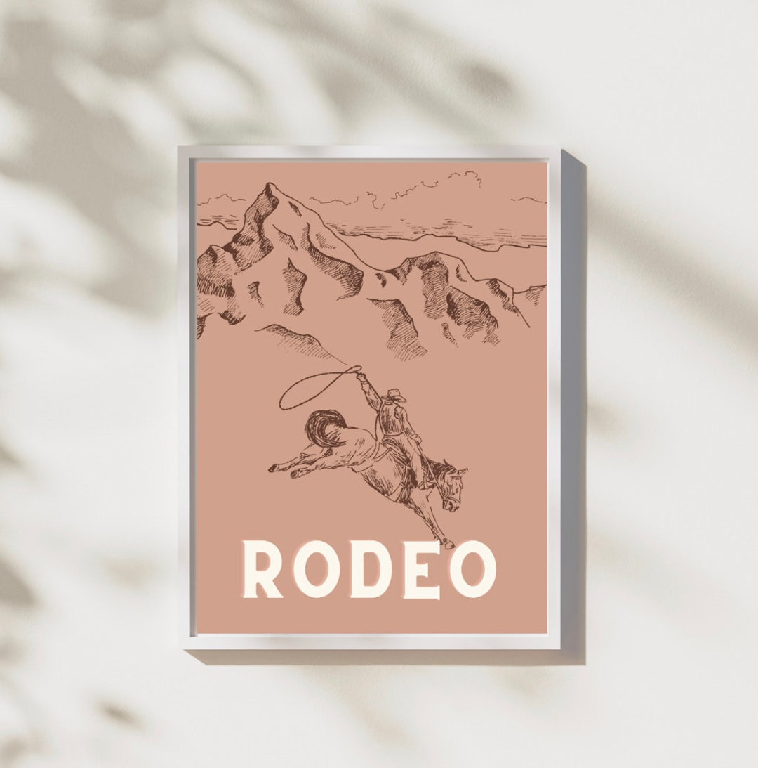 Digital Download Rodeo Horse Print - Etsy