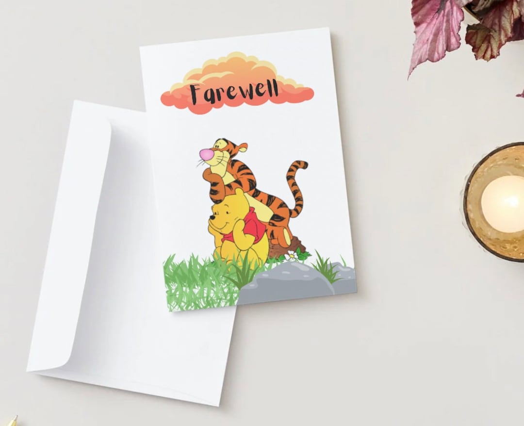 Winnie the Pooh Farewell Card - Etsy
