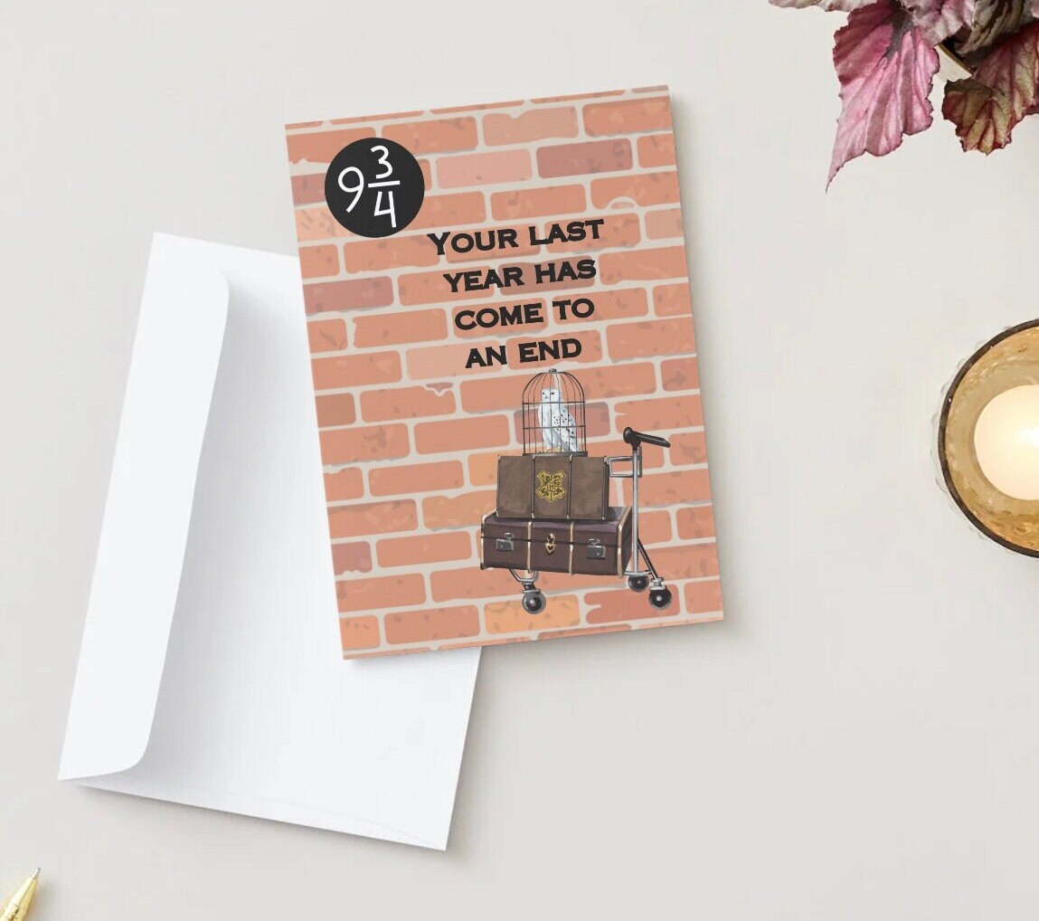 Hogwarts Graduation Card - Etsy