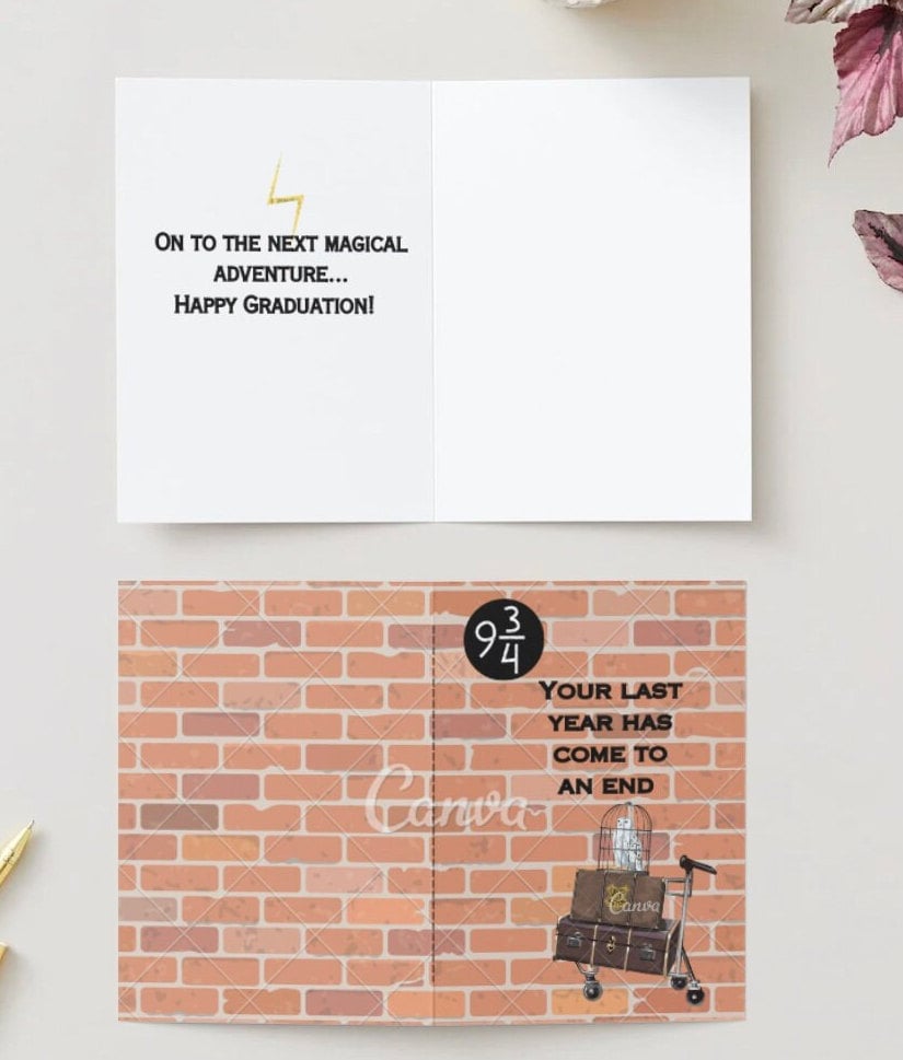 Hogwarts Graduation Card - Etsy