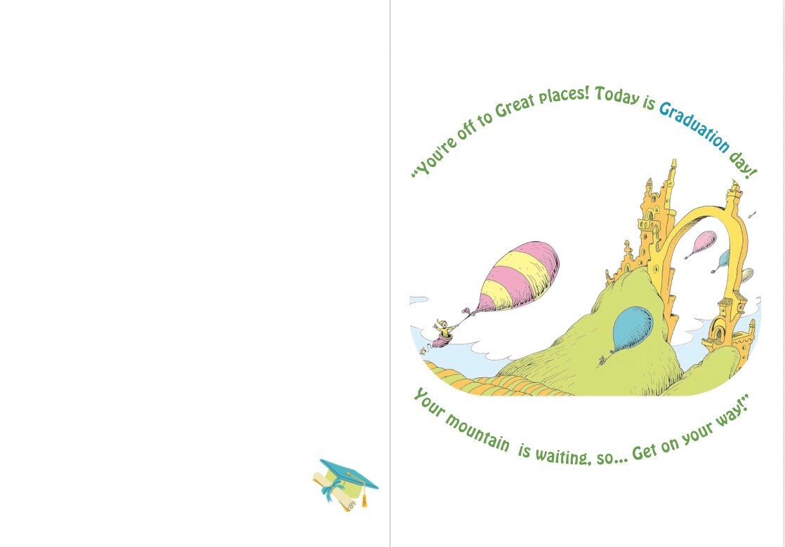 GRADUATION CARD - Dr.seuss - Etsy