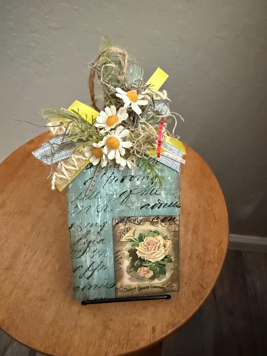 Painted Flower Breadboard: Decoupage Kitchen Decor - Etsy