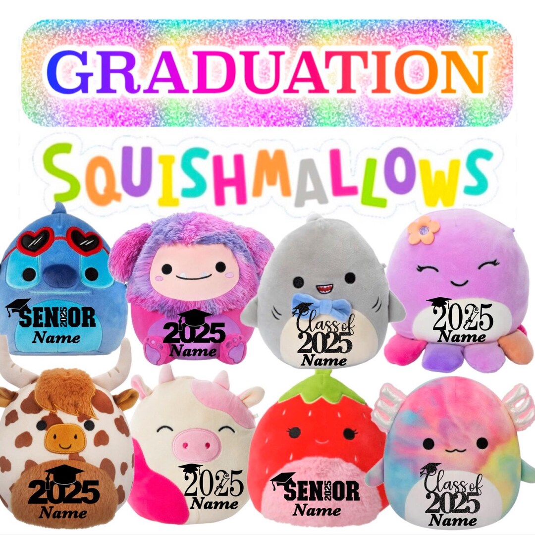 Personalized Graduation Squishmallows, Class of 2025, Graduation Plush ...