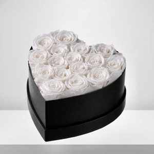 Real Preserved Rose Box, Forever Roses, Roses That Last, Heart Shaped ...