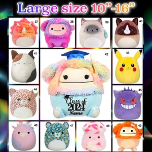 Graduation Squishmallow Personalized Plush 7.5, Unique Gift, Class of ...